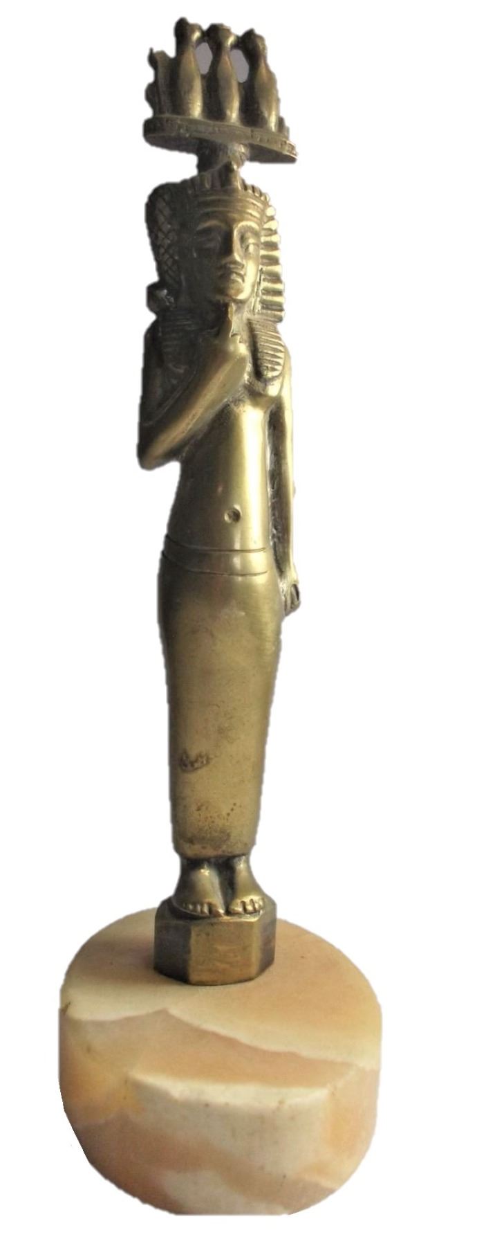 Brass and Stone Statue of the Egyptian God Anhur