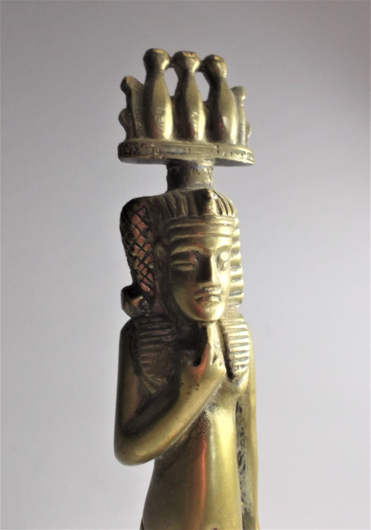 Brass and Stone Statue of the Egyptian God Anhur