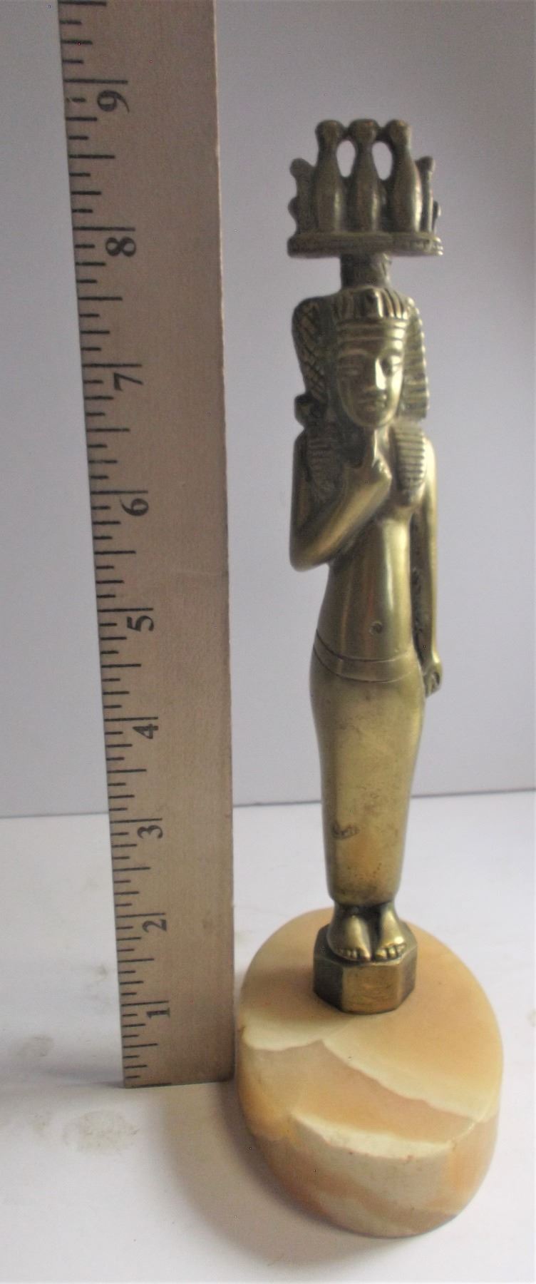 Brass and Stone Statue of the Egyptian God Anhur