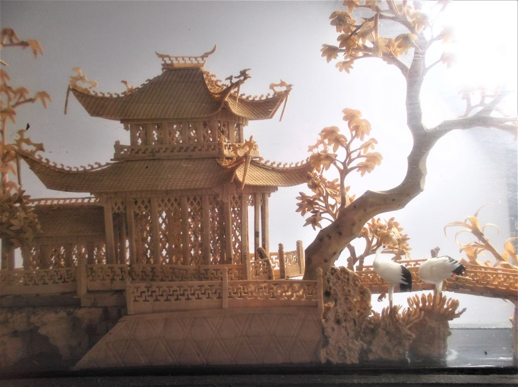 Wooden Chinese Temple Diorama