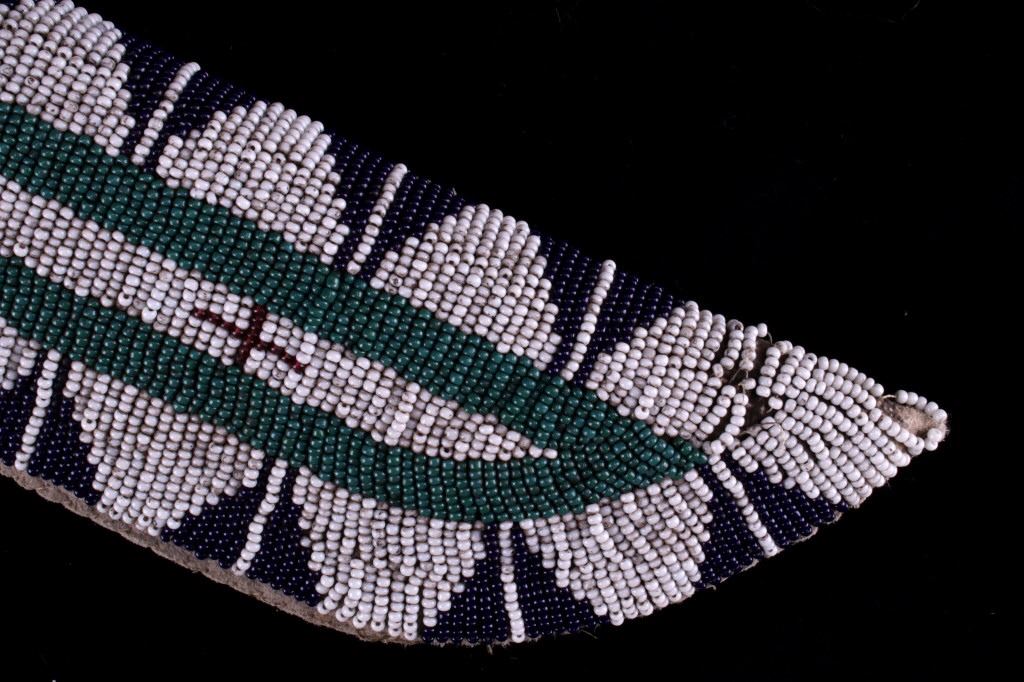 Lakota Sioux Beaded Hide & Parfleche Knife Sheath