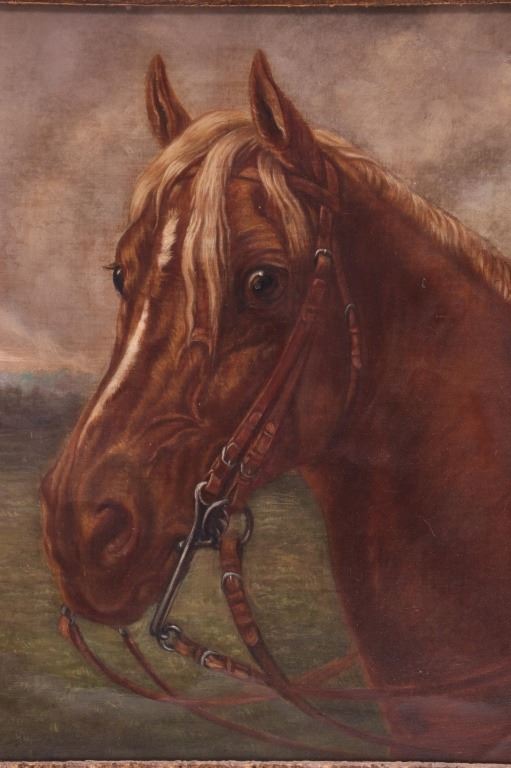 Flaxen Sorrel Quarter Horse Head Acrylic on Canvas