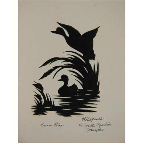 Carew Rice (SC,1899-1971) Original Silhouette