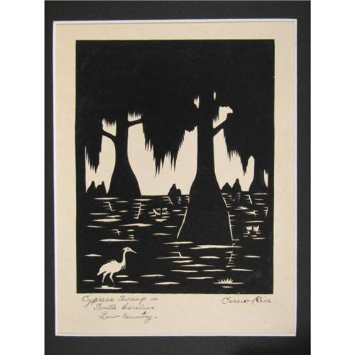 Carew Rice (SC,1899-1971) Original Silhouette
