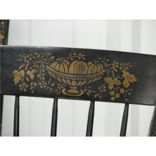 Black Stencil Back Hitchcock Chairs 4 black-stencil-back-hitchcock-chairs-4