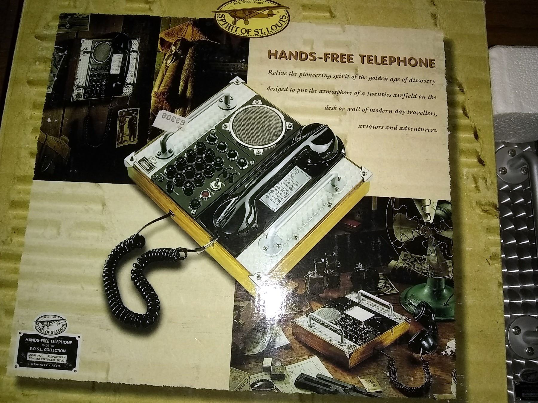 New Spirit of St Louis Hands Free Telephone, Still in Box