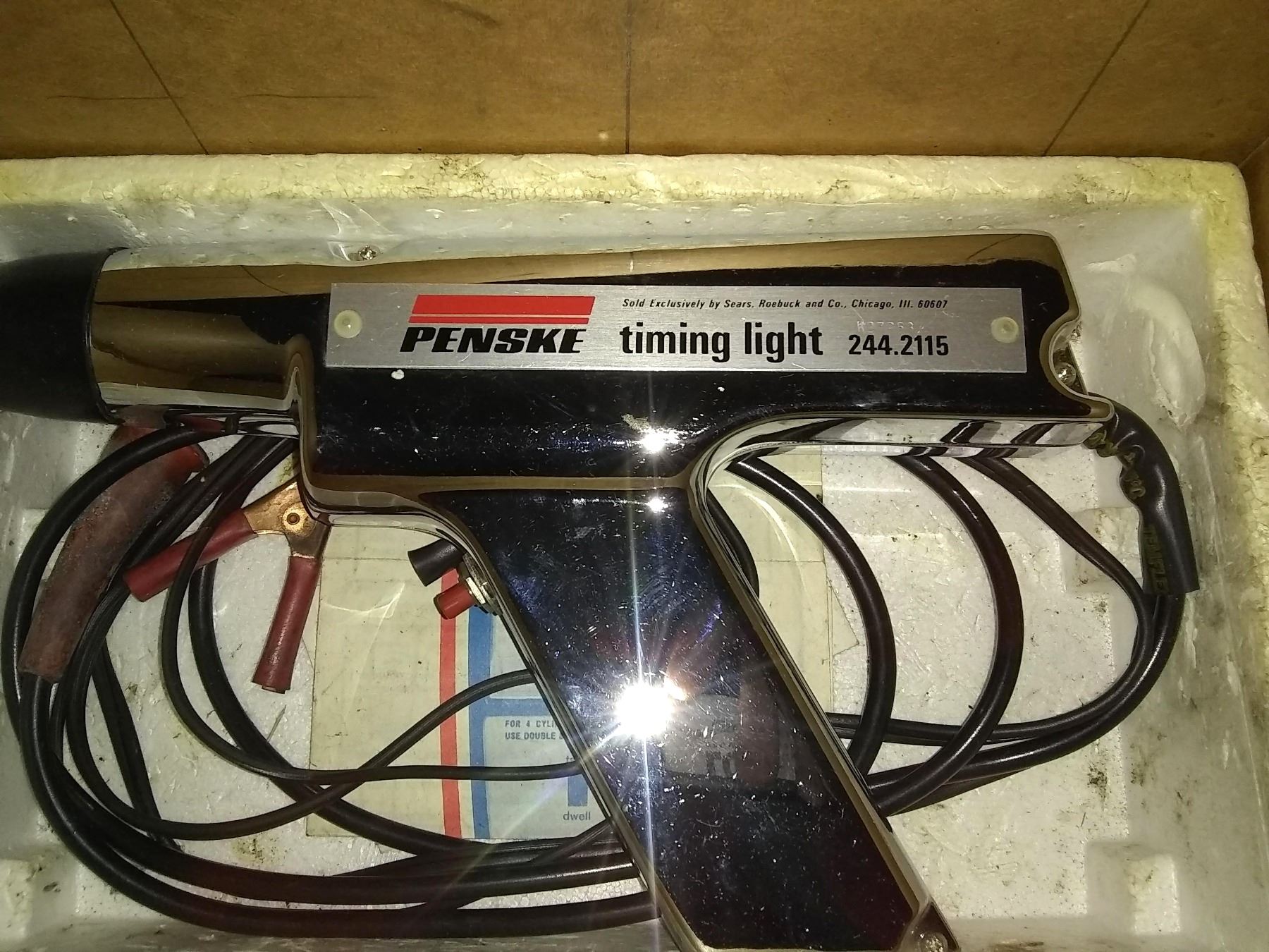 Vintage Chrome Penske Timing Light 244.2115 - Sears Roebuck