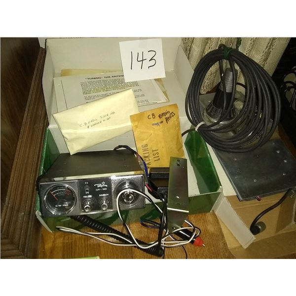Vintage Regency CR-186 23 Channel CB Radio w/ Parts, Tools and Info