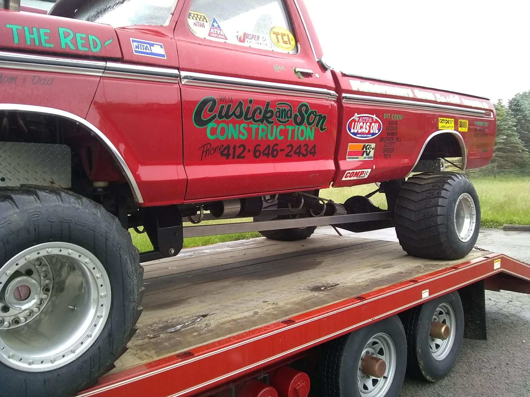 "RUNNING IN RED" CUSTOM FORD PULLING TRUCK (OVER $200,000 IN COST ...