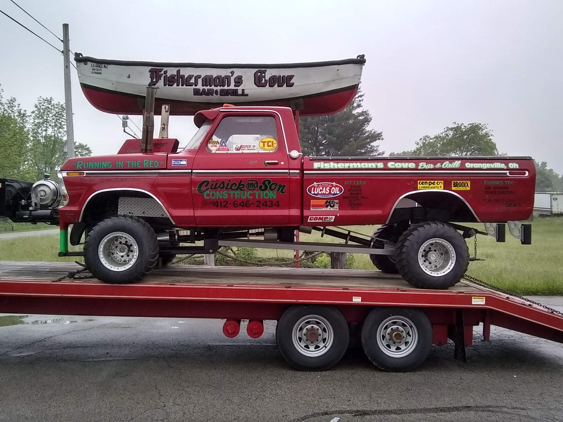 "RUNNING IN RED" CUSTOM FORD PULLING TRUCK (OVER $200,000 IN COST ...