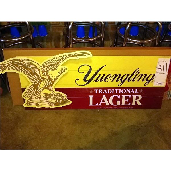 Wood Yuengling Traditional Lager Sign, New in Box, 52" x 18"