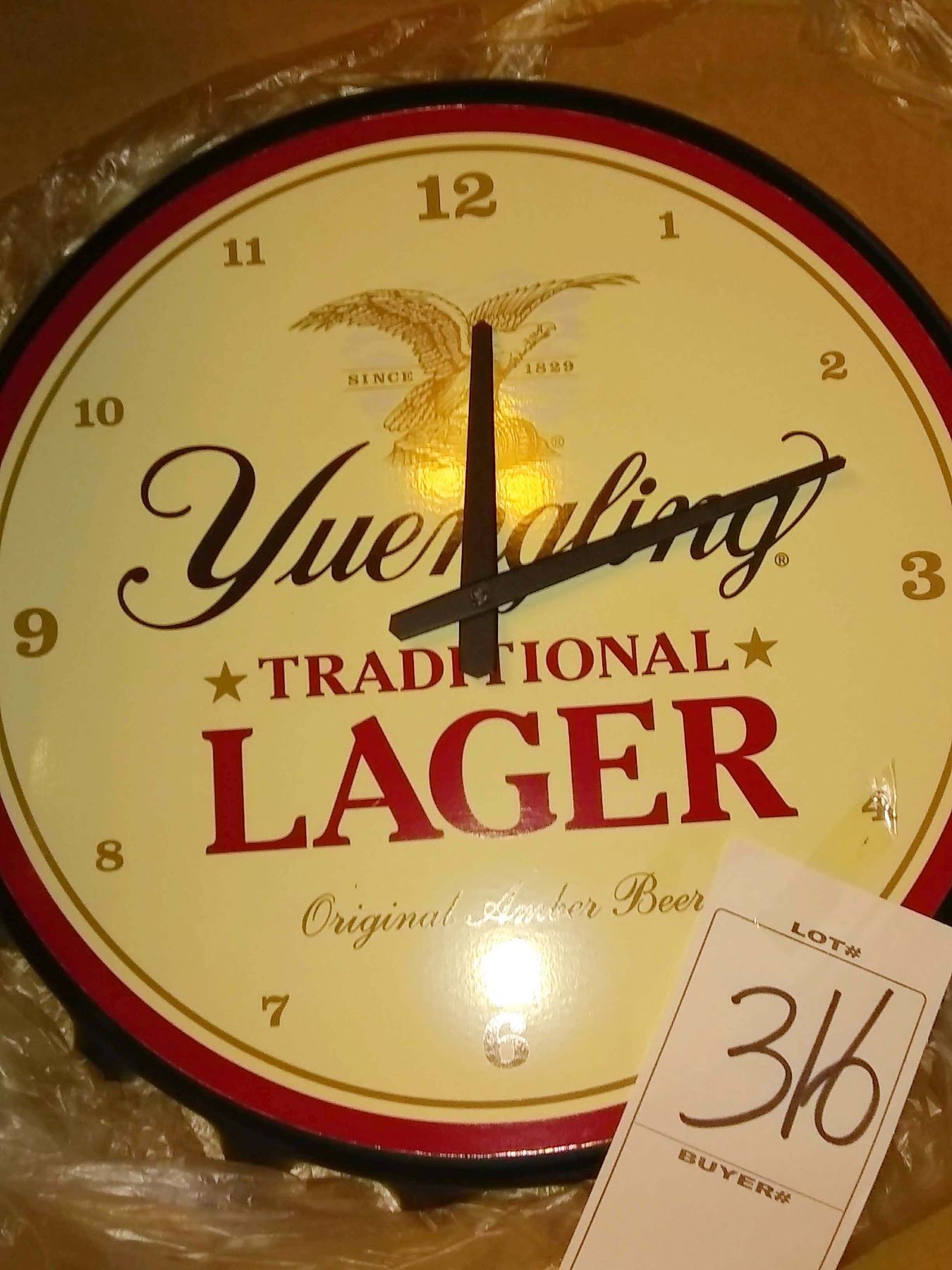 New Yuengling Traditional Lager Clock
