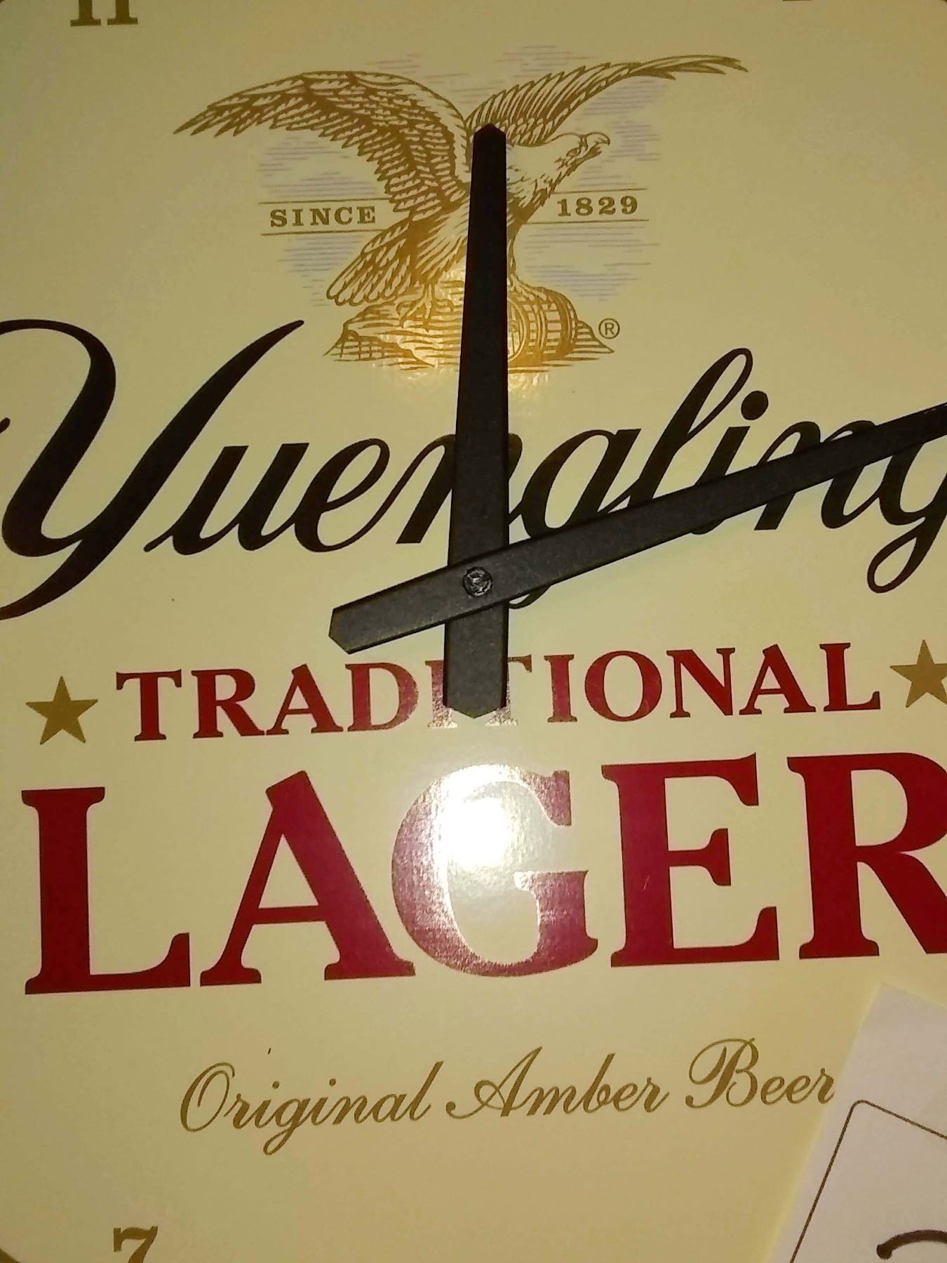 New Yuengling Traditional Lager Clock
