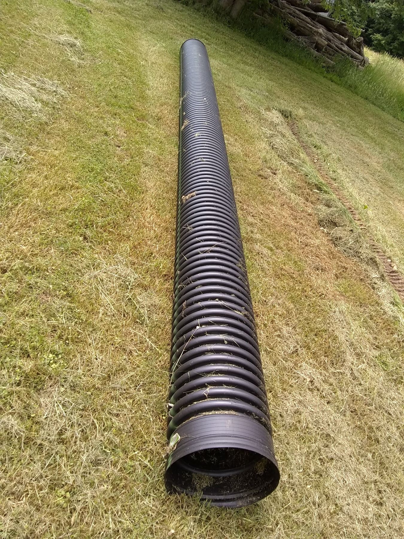 New PVC Corrugated Culvert Pipe, 12 in. diameter by 20 ft. length / AKA ...