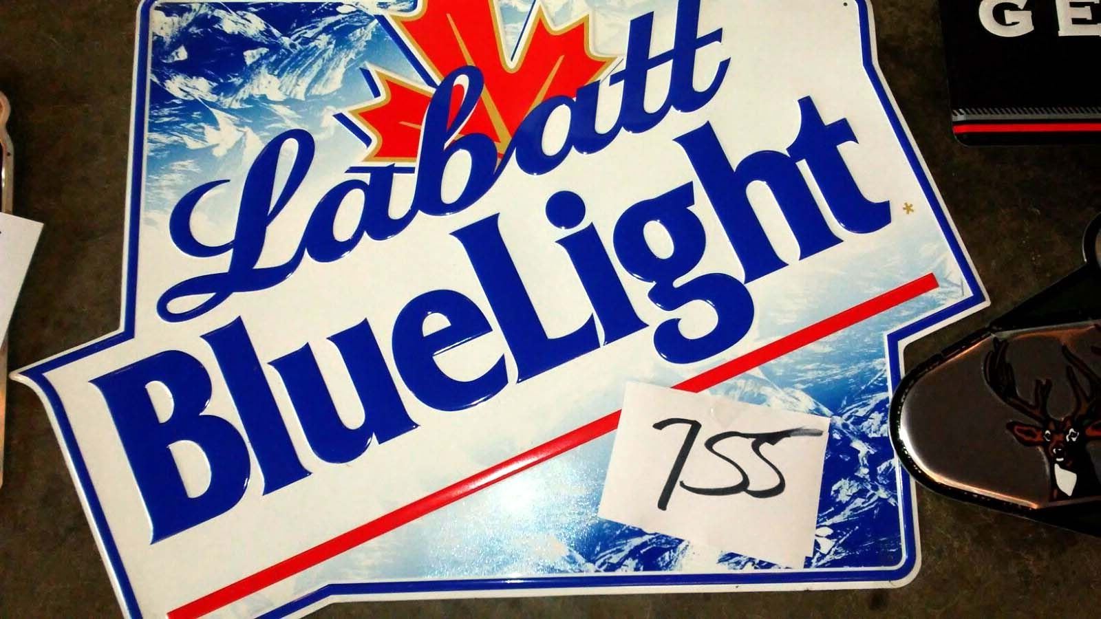Vintage Labatt Blue Light Metal Sign