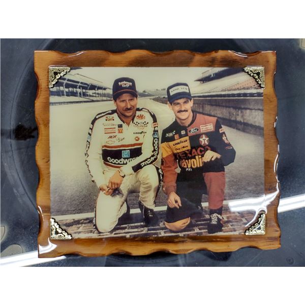 Rare Vintage Wooden Plaque w/ Photo of Dale Earnhardt and Davey Allison ...