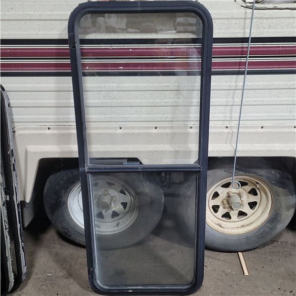 Used Black Radius Opening Window : 22 X 54 3/4 X 2" D