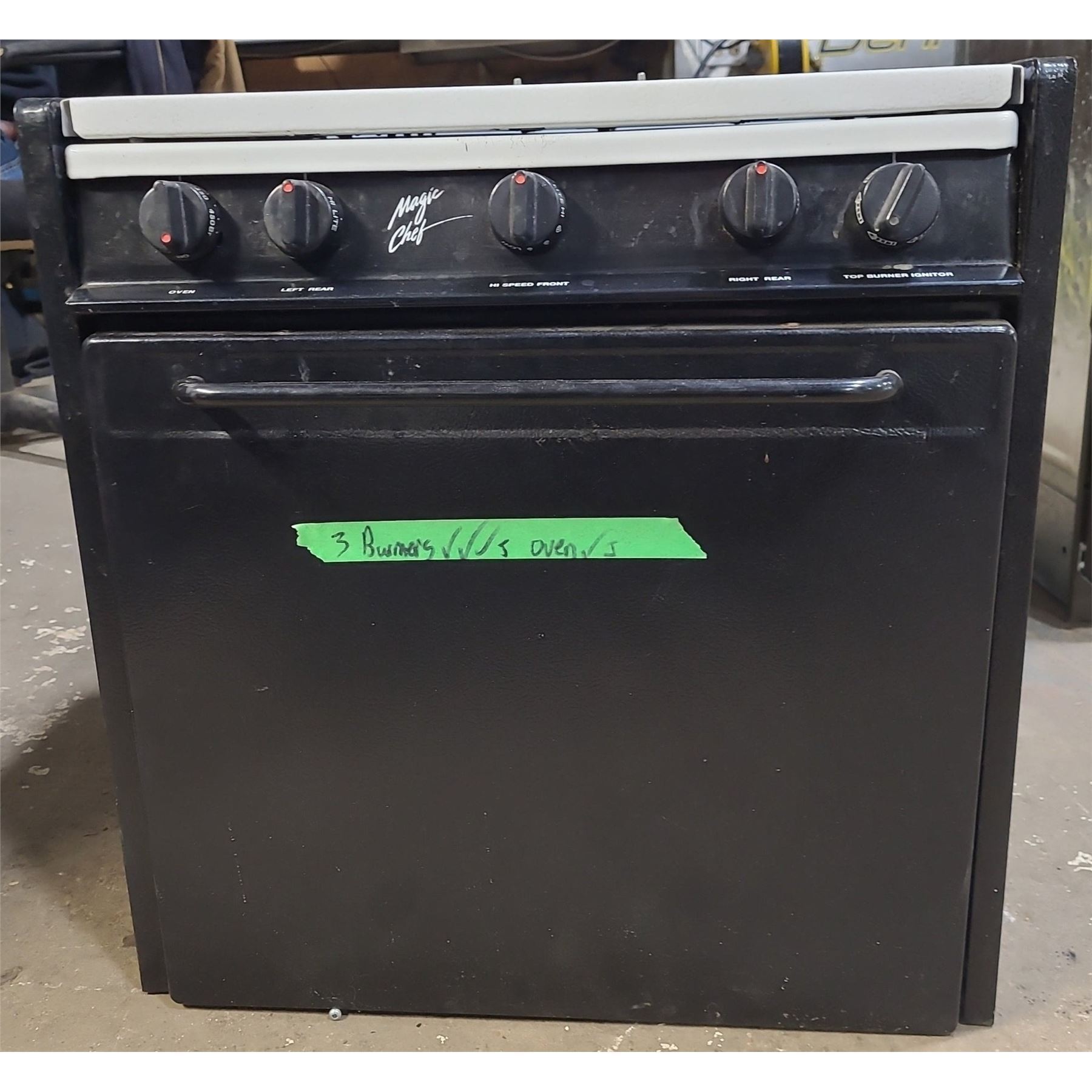 Used Magic Chef 3 Burner RV Range / Cooktop
