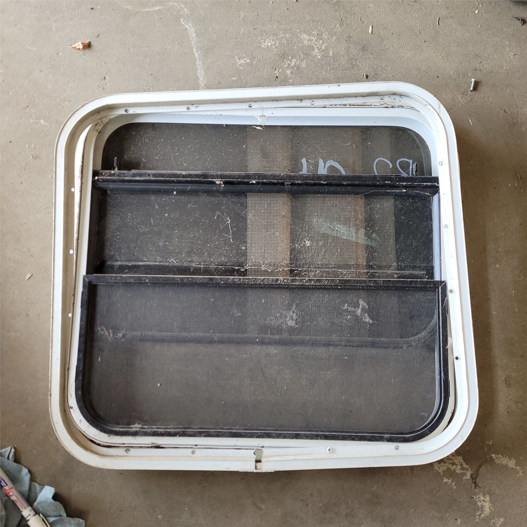 Used White Radius Opening Window : 24 X 22 X 2" D