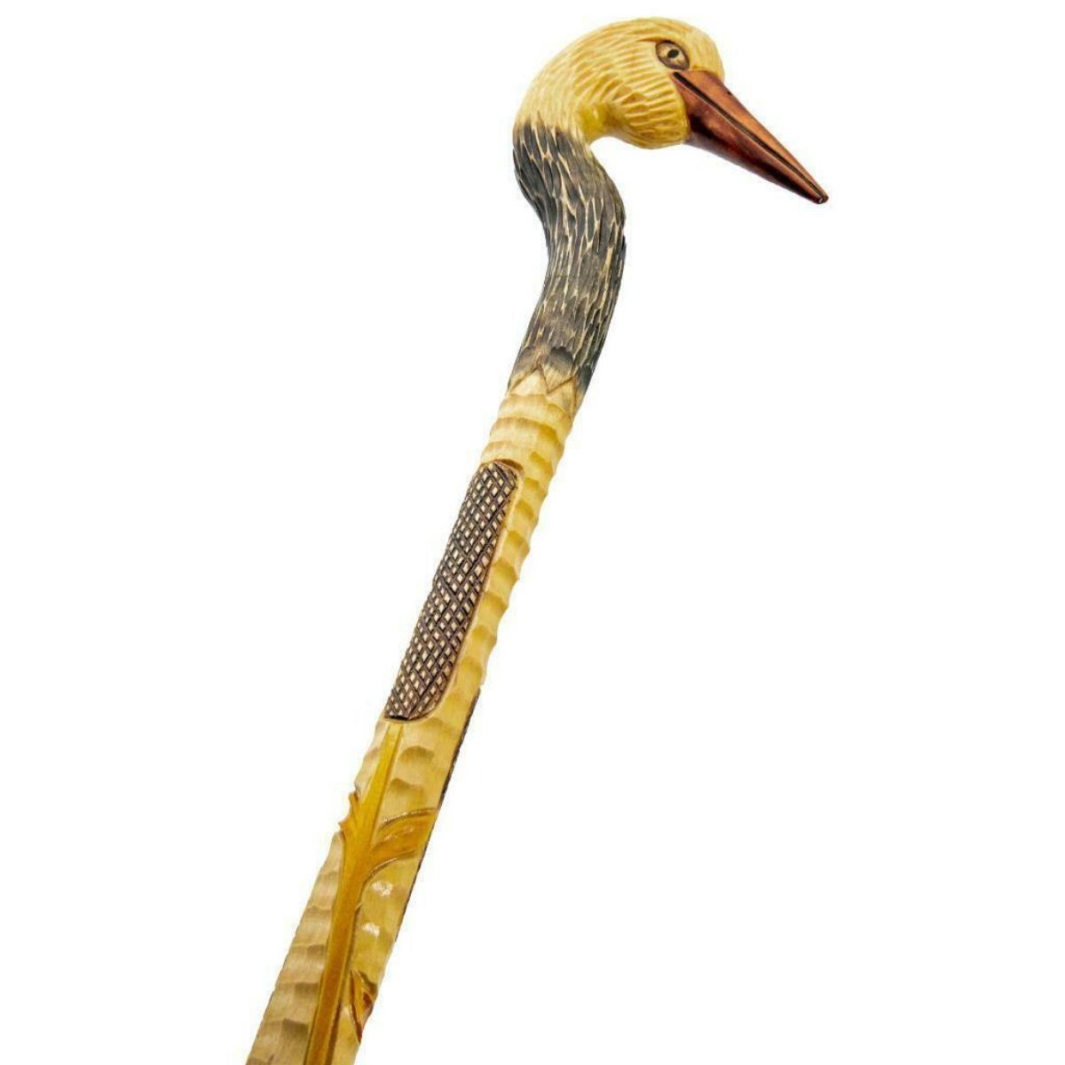 Hand-carved Wooden Crane, Stork Walking Stick, Cane