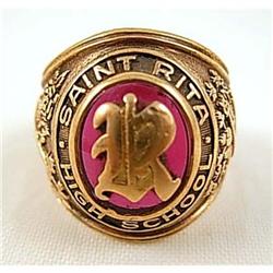 1960 SAINT Rita HIGH School 10KT Gold RING 8.5 #1834177