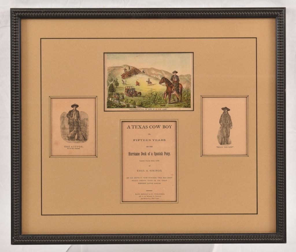 Charles A. Siringo A Texas Cow-Boy Framed