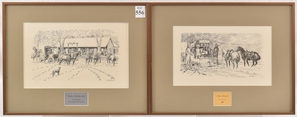 (2) H.D. Bugbee Prints Shamrock Oil