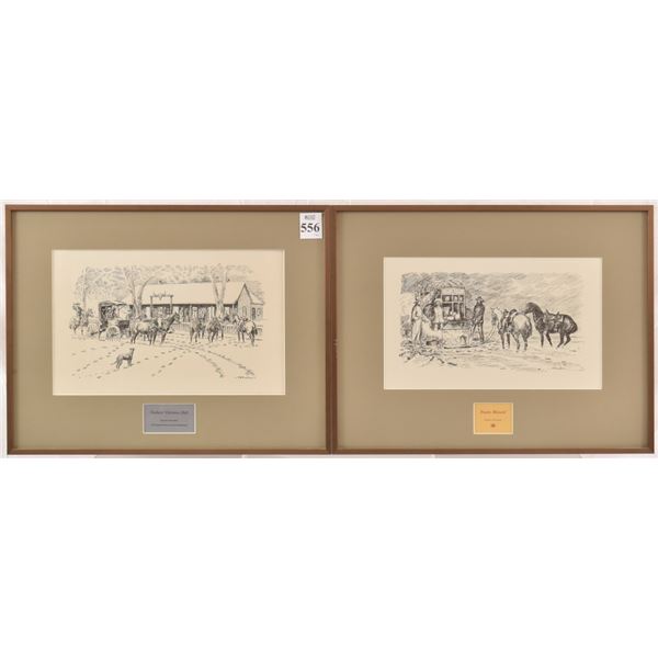 (2) H.D. Bugbee Prints Shamrock Oil