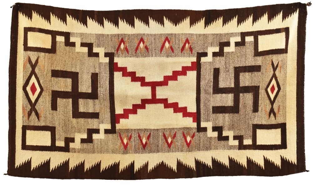 Early Navajo Rug With Whirling Logs