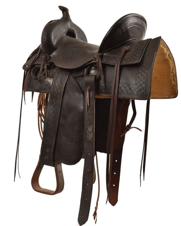 Early Tooled High Back Saddle