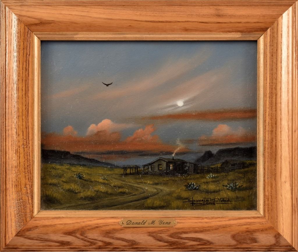 Don Yena "Little House Out West" Oil Painting