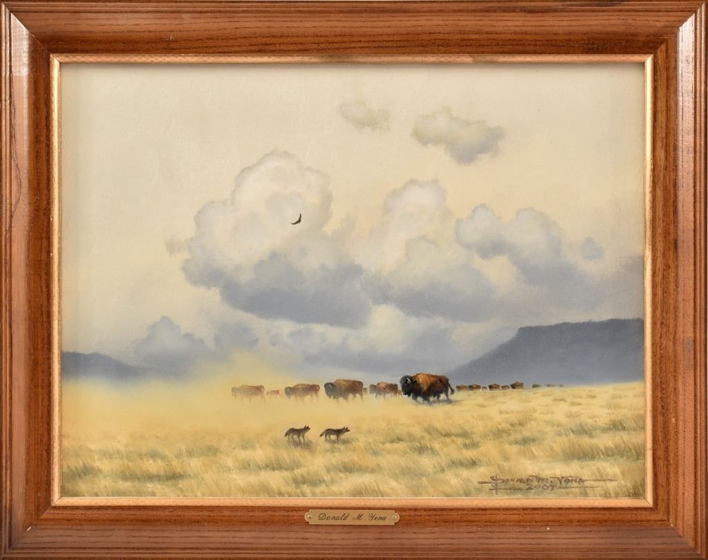 Don Yena "Shaggy Travelers" Oil Painting