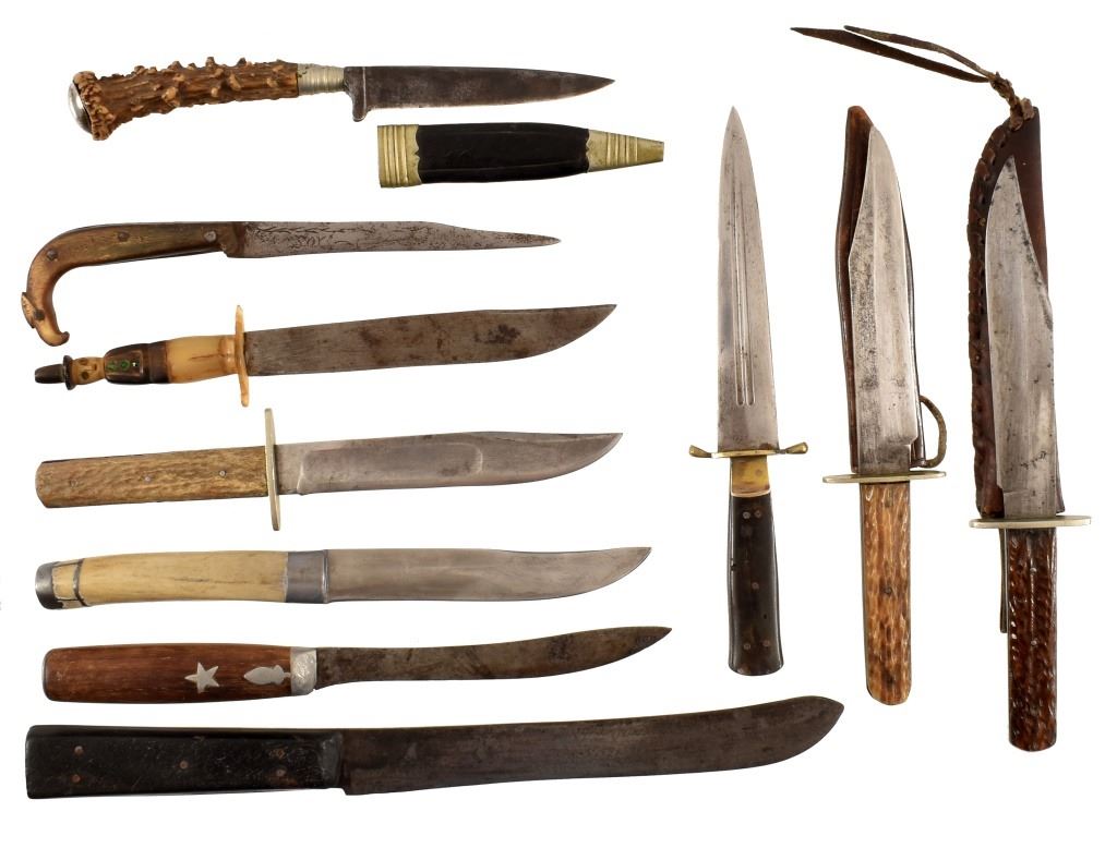 Collection of Antique Hunting Knives