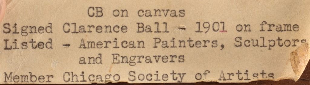 Clarence Ball 1901 Original Oil Painting