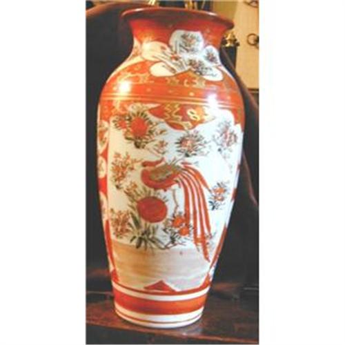 Antique Large Japanese Kutani Vase #1817256