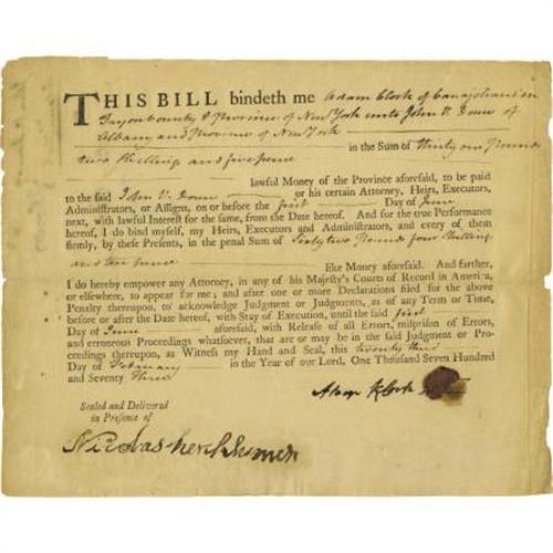 Nicholas Herkimer Adam Klock 1773 DS Oriskany