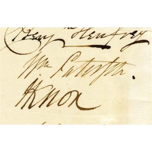 William Paterson and Henry Knox Document Signed