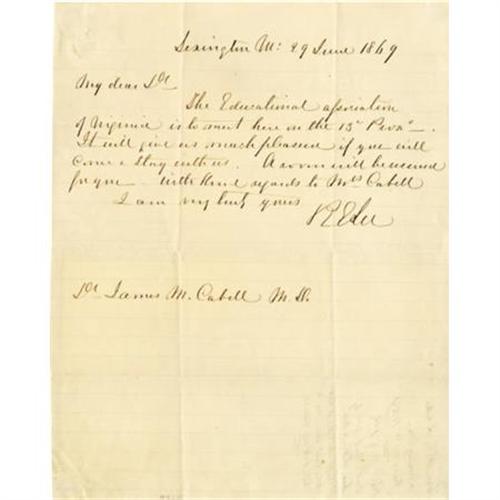 Robert E. Lee Autograph Letter Signed