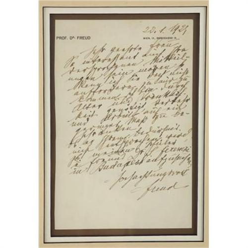 Sigmund Freud Autograph Letter Signed