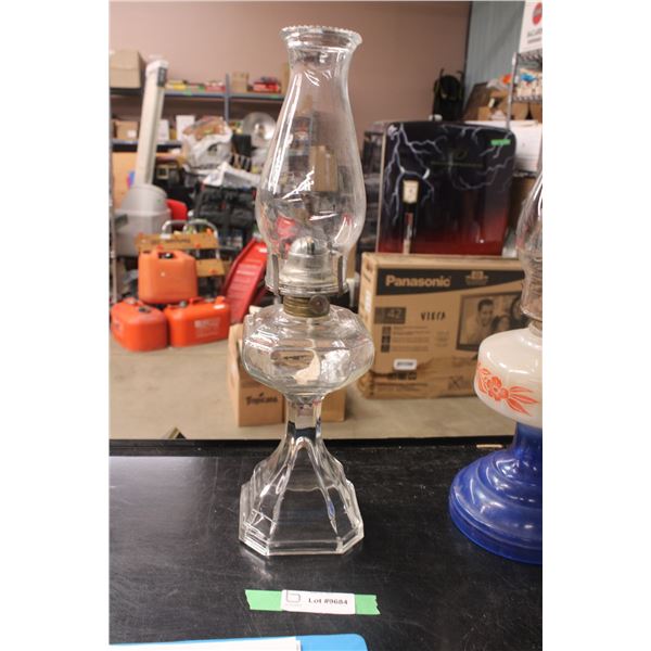Clear Glass Coal Oil Lamp Bodnarus Auctioneering