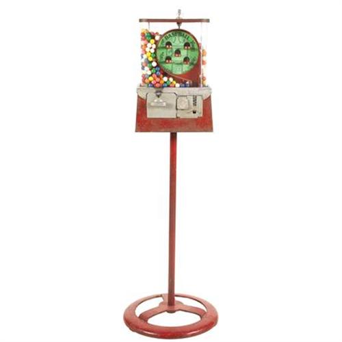 1958 Baseball Themed Gumball Machine