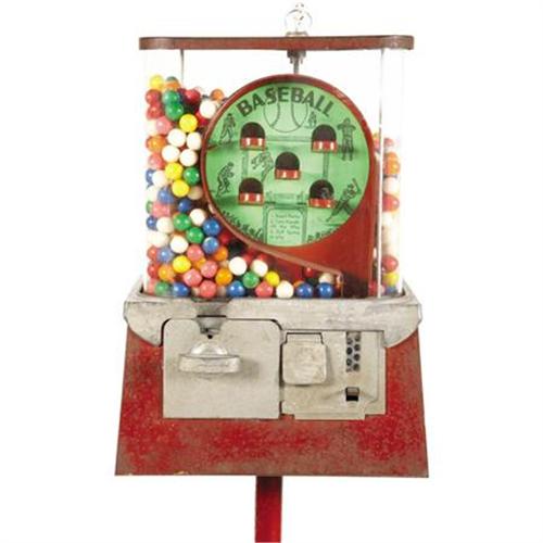 1958 Baseball Themed Gumball Machine
