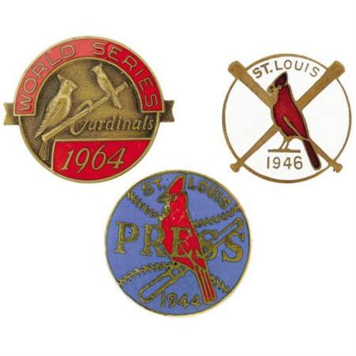 1944-64 World Series Press Pins (St. Louis Cardi