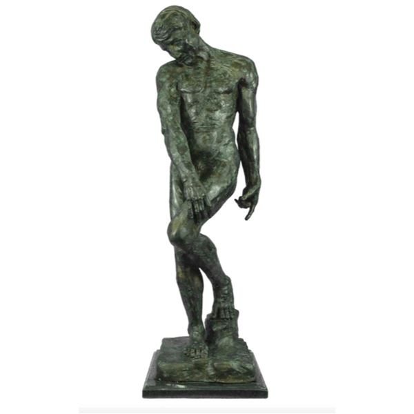 After Rodin, Large Bronze Statue, Adam