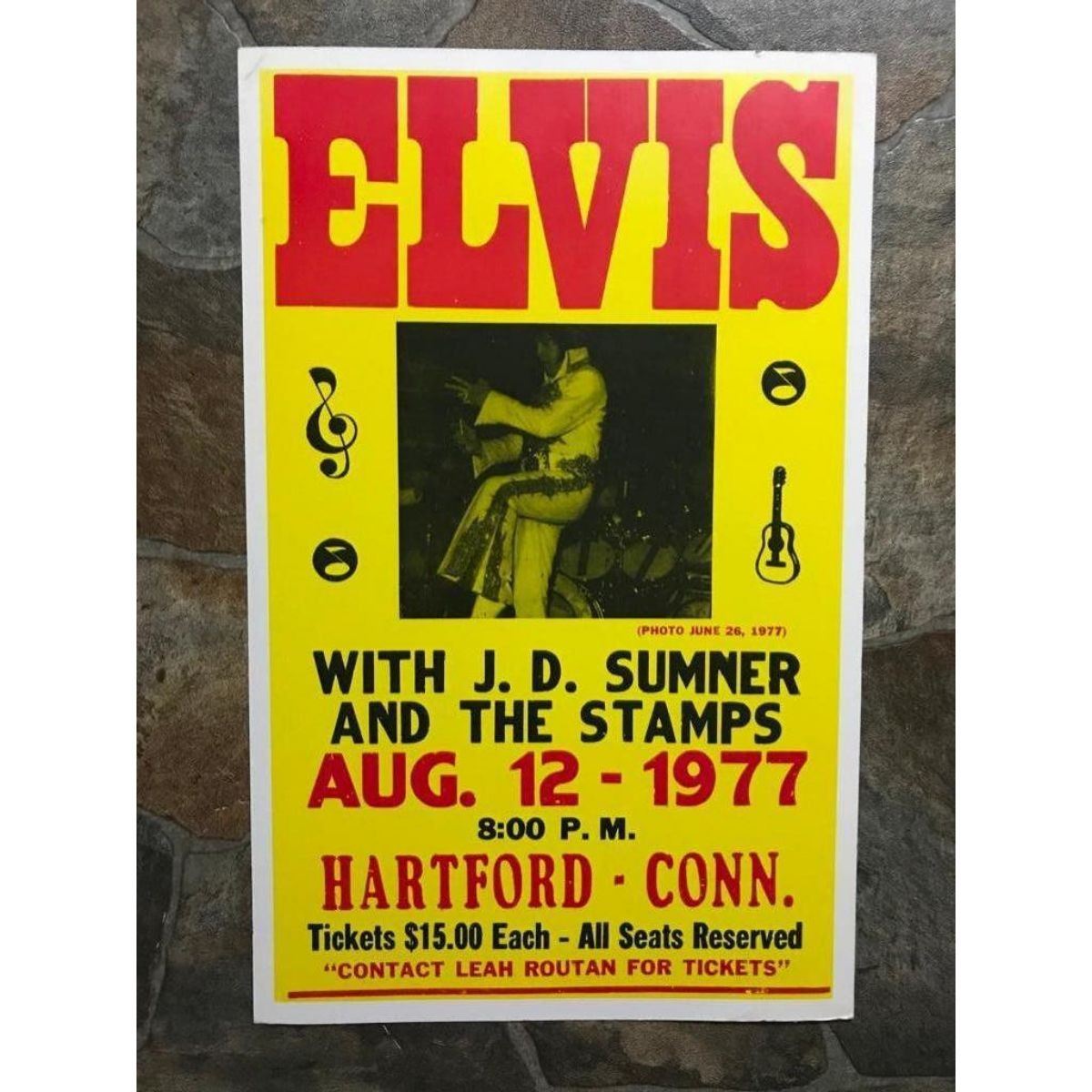 Elvis 1977 Recreated Concert Poster