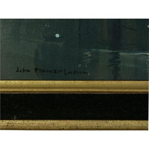 FLUORESCENT ACRYLIC PAINTING JOHN PLUMER LUDLUM