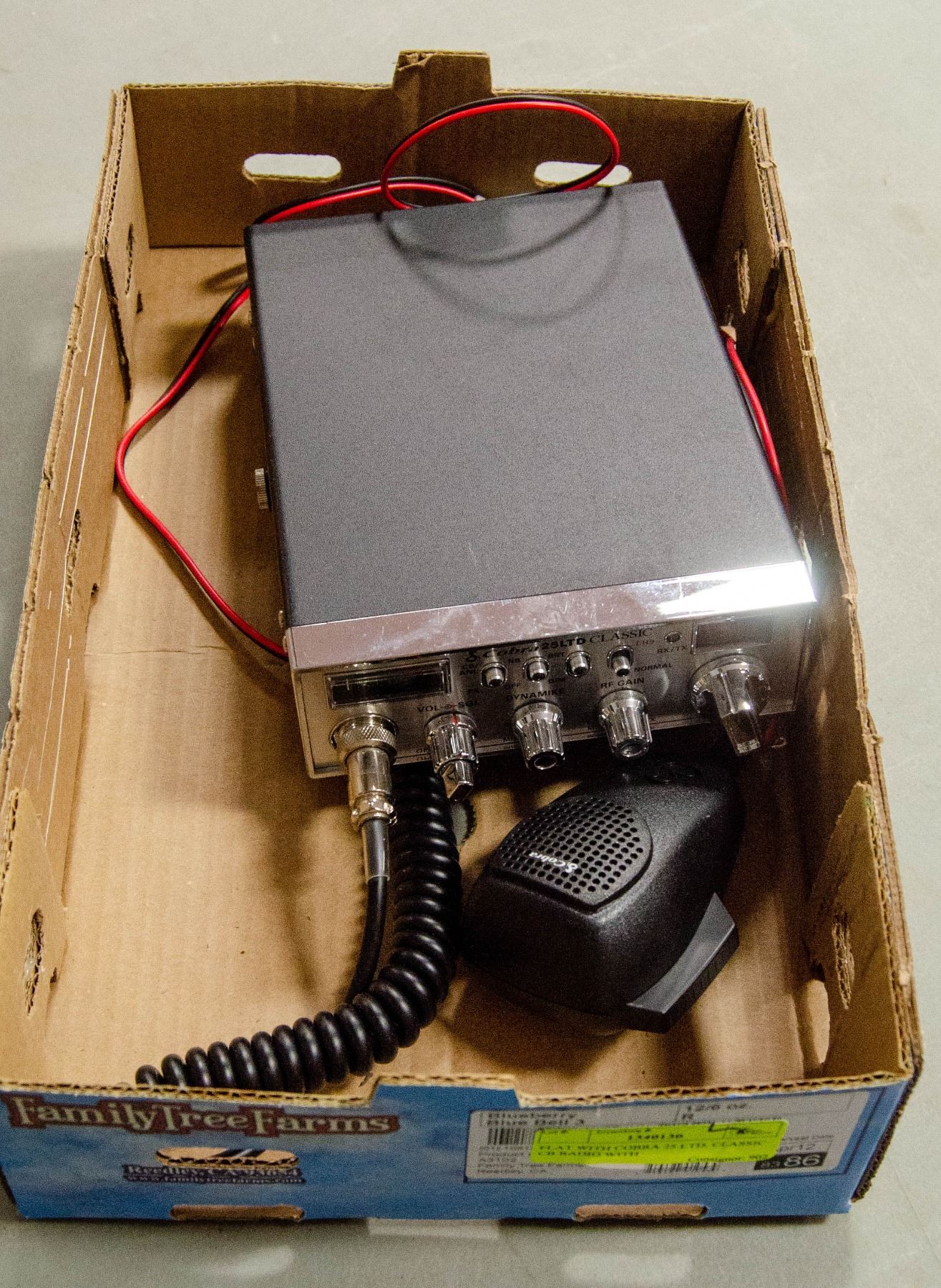 FLAT WITH COBRA 25 LTD. CLASSIC CB RADIO WITH