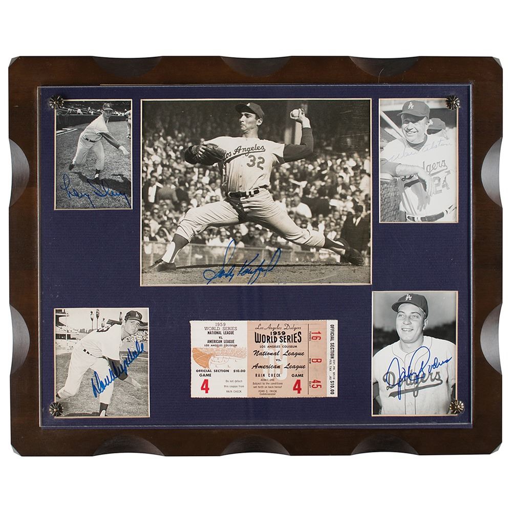 Los Angeles Dodgers: 1959 (5) Signed Photographs