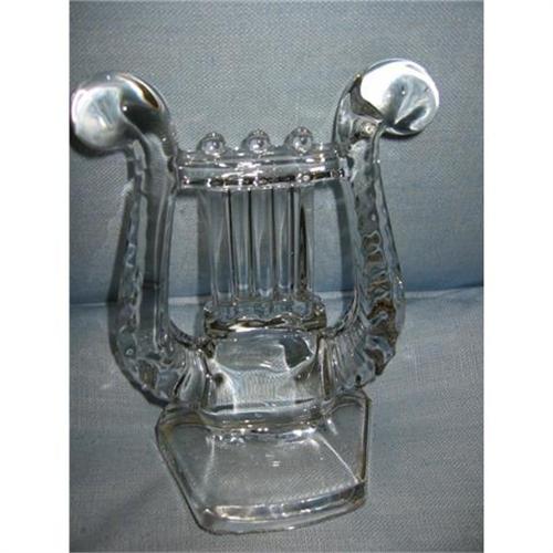 Magnificent art glass harp sculpture! #1852307
