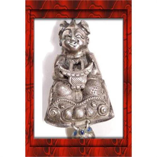 Ancient Chinese Sea Goddess enamel Belt netsuke#1890297